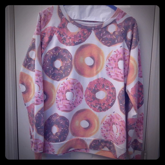 Freeze | Sweaters | Donut Printed Sweatshirt Pullover | Poshmark
